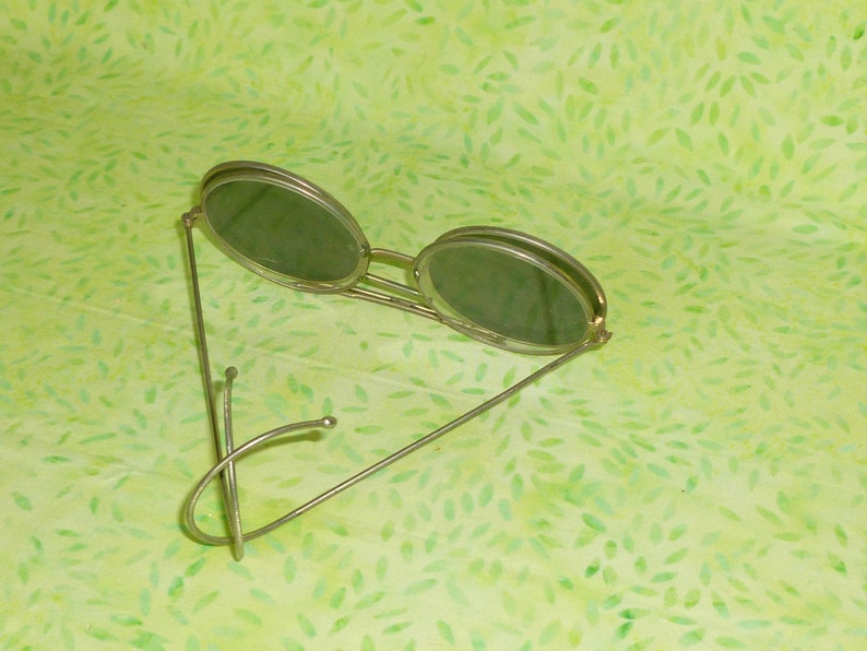 Antique Wire Rim Glasses Combination Flip Sunglasses Steampunk Etsy