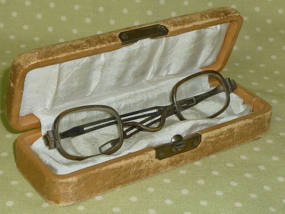 antique eyeglasses 1800s spectacles Civil War Era Sil… - Gem