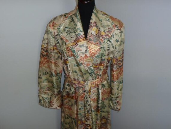 Gorgeous Shimmery Robe Brocade Satin Silk Kimono Ling… - Gem