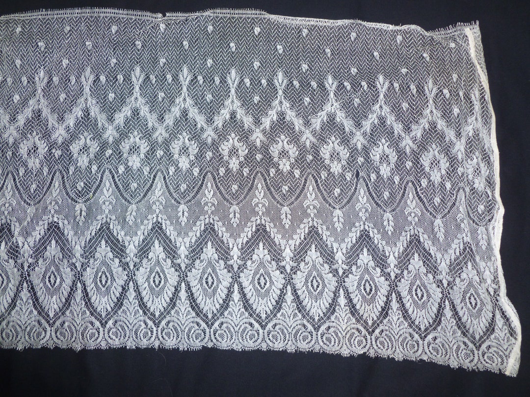 Antique Early 1900s Shadow Lace Flounce Victorian Trim Flounce-15"w 174 ...