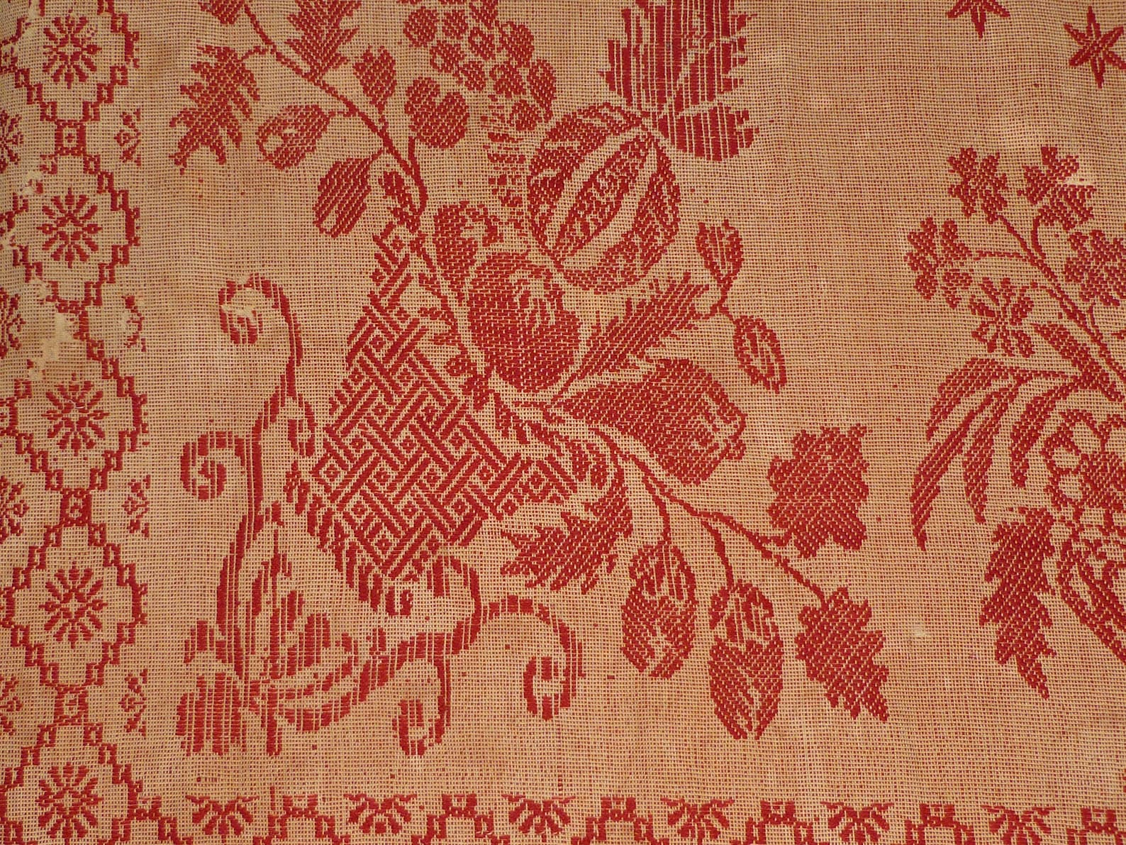 Antique C1859 Signed Jacquard Coverlet American Eagle Red Tan | Etsy