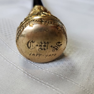 Antique Walking Stick Edwardian Victorian Presentation Cane 1877-1927 ...