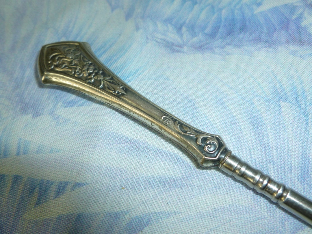 Antique Victorian Shoe Button Hook Edwardian Sterling Silver-hallmark ...