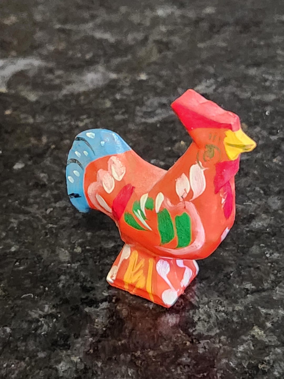 Vintage Dala Rooster Olson Blue Åkta Dalahemslöjd Swedish-hand Carved ...