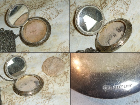 Antique Victorian Compact Purse Sterling Silver Mesh … - Gem