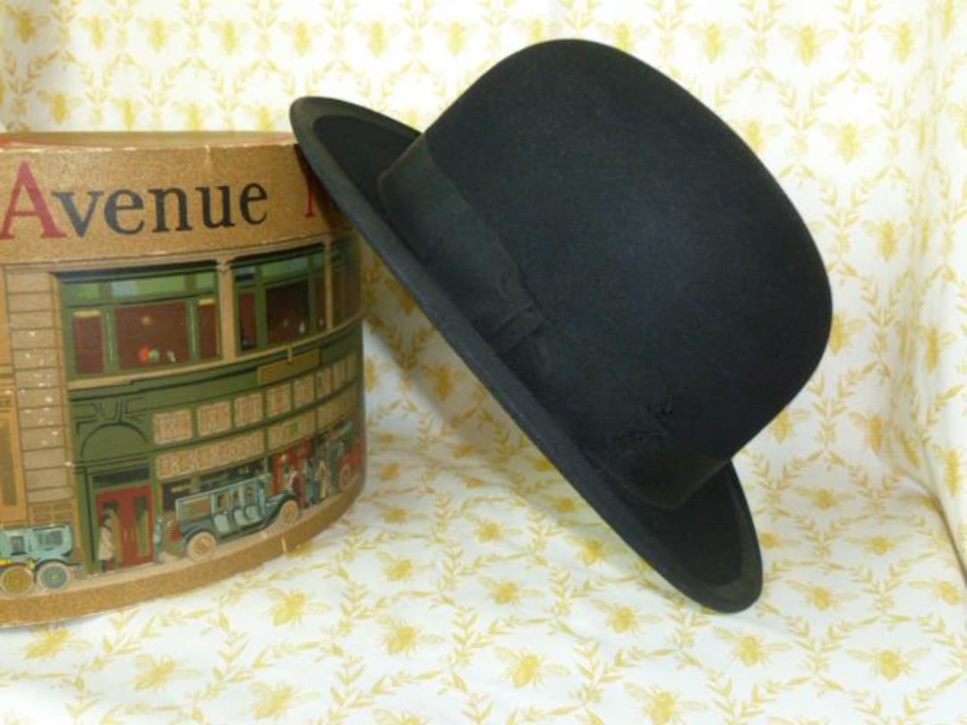 Antique Bowler Hat Vintage Derby Hat LAMS0N & HUBBARD Period Costume - Etsy