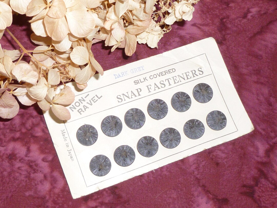 Antique Sewing Snaps Silk Covered Snap Fasteners Victorian Vintage ...