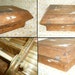 Antique Mid 1800s Sewing Box Primitive Folk Art Wood Basket-box With ...
