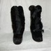 Antique Carriage Boots / Victorian Edwardian Boots Black Velvet Fur ...