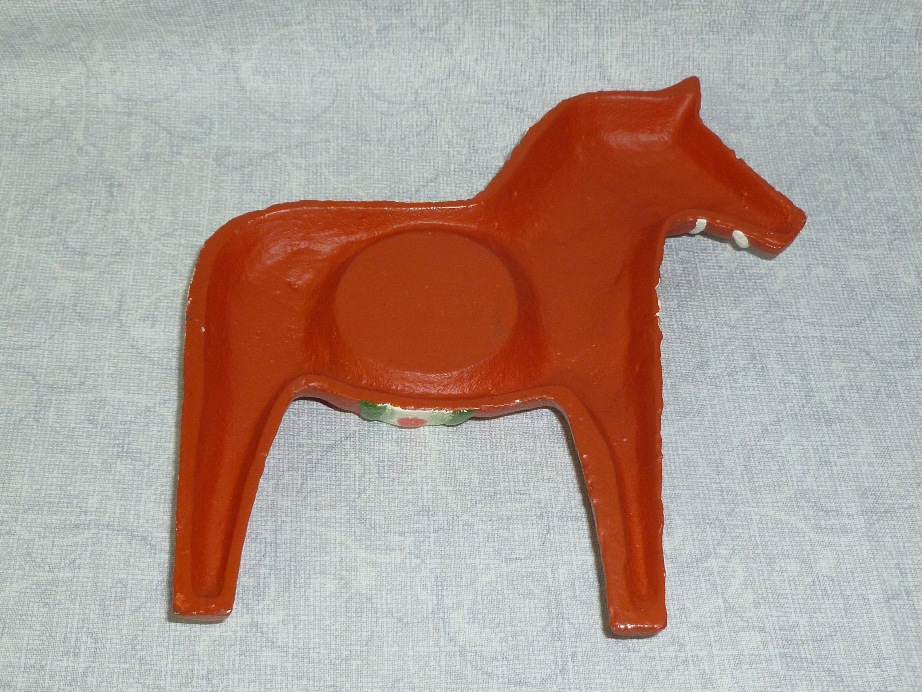 Vintage Dala Horse Candle Holder Pot Metal Åkta Dala Hemslöjd Swedish ...