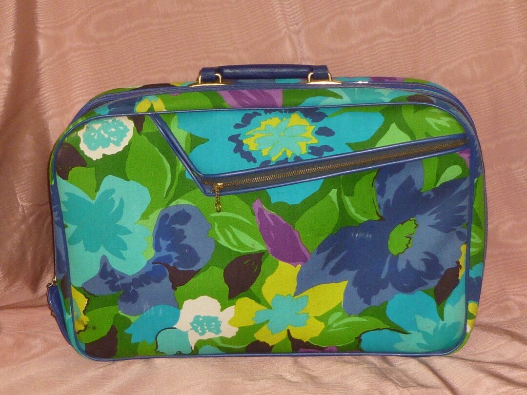 Mod Retro VINTAGE SUITCASE Luggage Overnight Bag Case 1960s 1970s. Mod ...