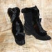 Antique Carriage Boots / Victorian Edwardian Boots Black Velvet Fur ...