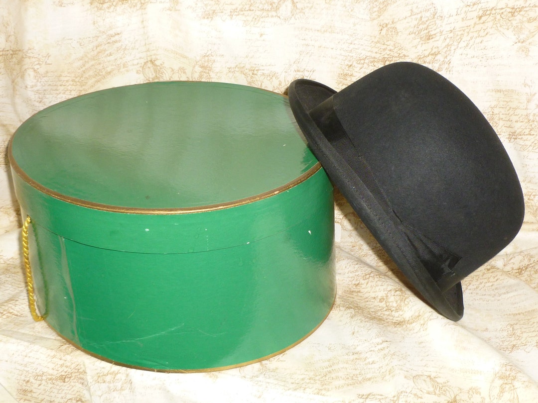 Antique Bowler Hat MEYERS W/box Size 7 Vintage Derby Hat Mens - Etsy