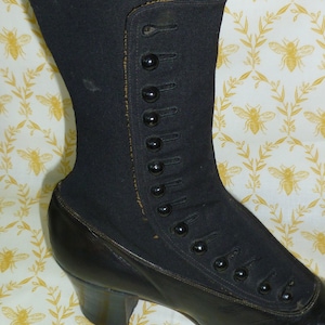 Antique Boots Victorian Edwardian Button Boots Womens Leather Button ...