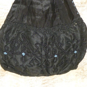 Antique Victorian Reticule Purse Embroidered 1900s Silk Edwardian ...