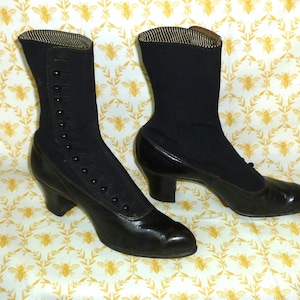 Antique Boots Victorian Edwardian Button Boots Womens Leather Button ...