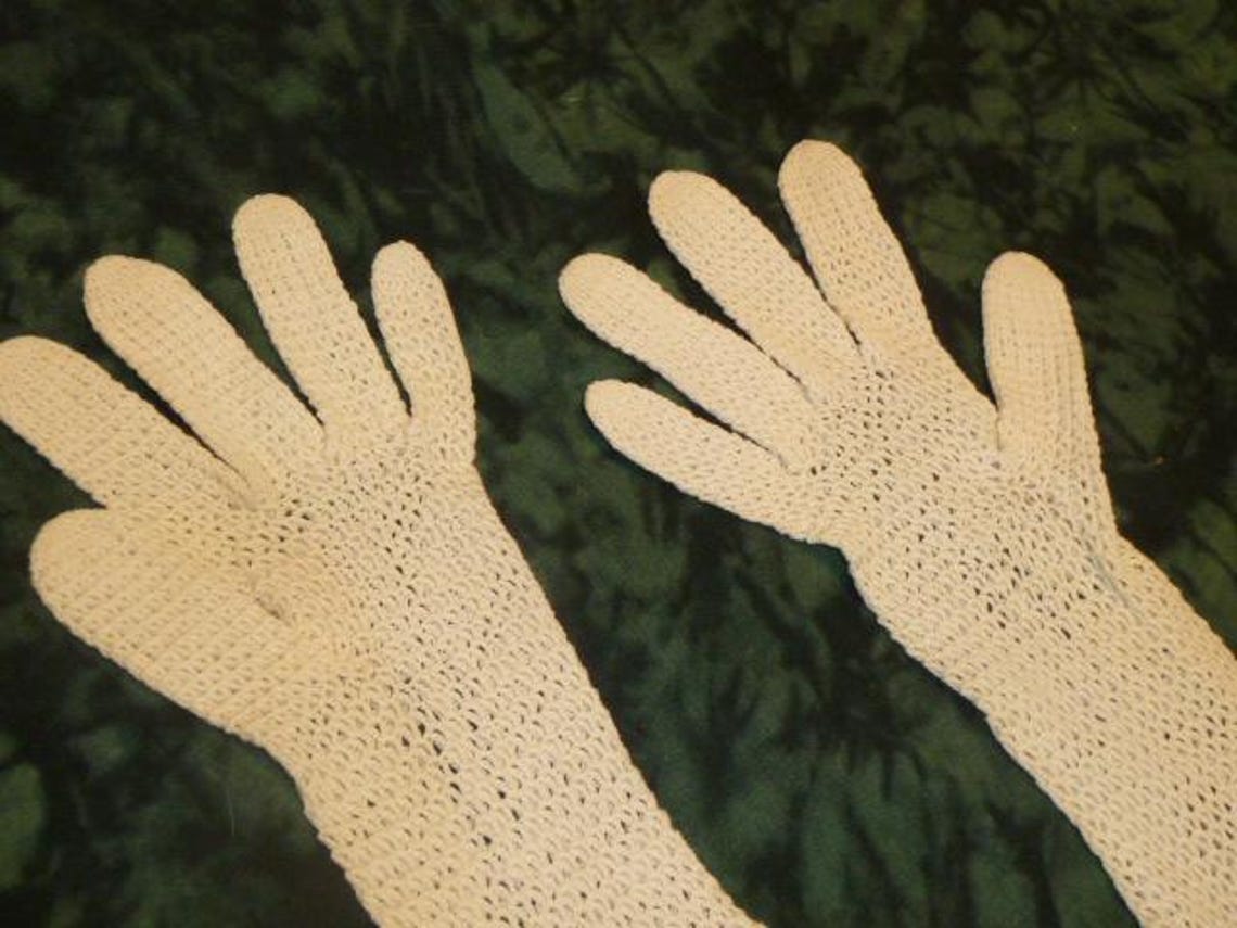 Antique Edwardian Lace Gloves Handmade Irish Crochet Lace-wedding ...
