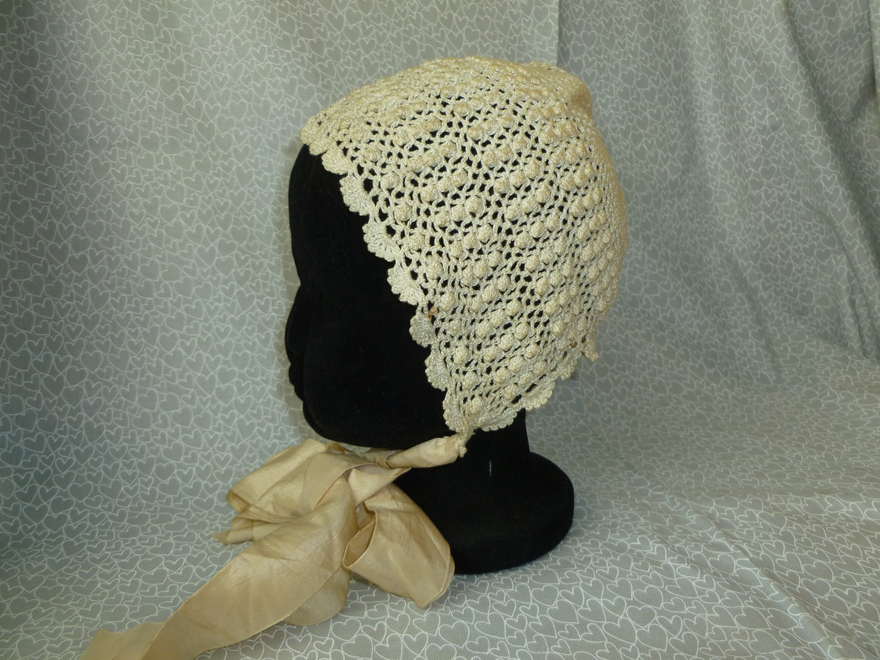 Antique Vintage Baby Doll Bonnet-Handmade Irish Crochet Lace | Etsy