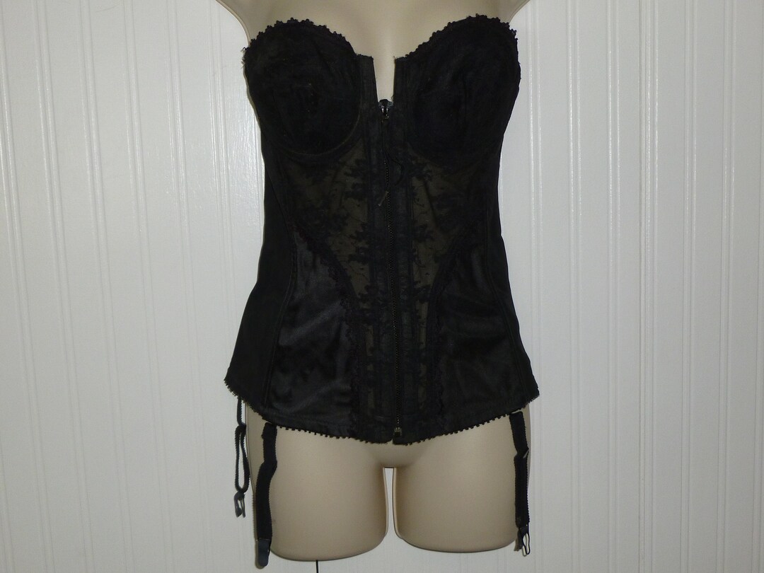Vintage Original Merry Widow Cinch Girdle Bra-4 Garters Lace Size 34C ...