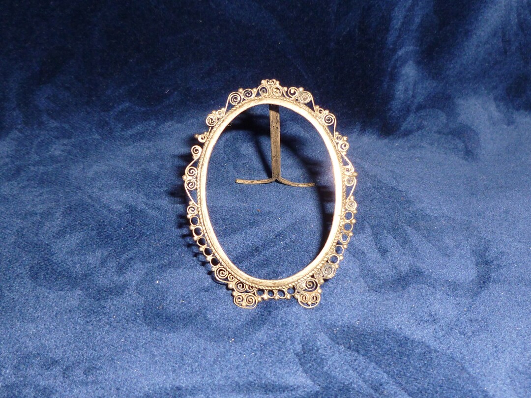 Antique Edwardian Picture Frame 1900s Gold Gilt Metal -oval Original 2 ...