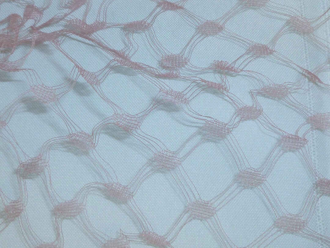 NOS Vintage Millinery Veil Netting , Soft Pink, Diamond Honeycomb ...