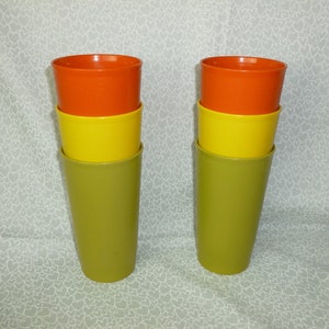Vintage Tupperware Tumblers, 12 Oz, Set of 6, Tupperware Glasses ...