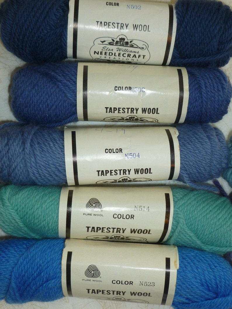 1 Needlepoint Wool Yarn -elsa Williams 100% Wool Crewel Yarn - 40 Yards ...