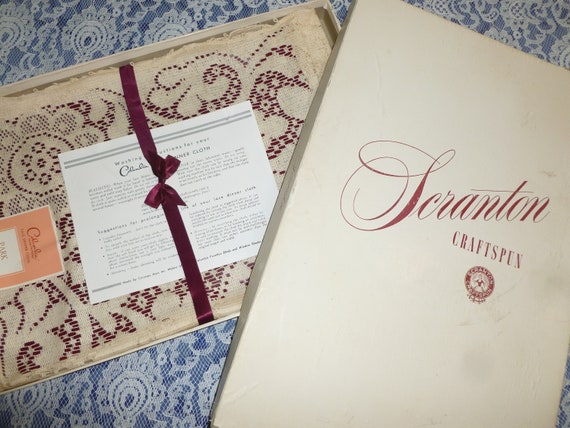 NOS-UNUSED Vintage Lace Tablecloth Scranton Lace Company - Etsy