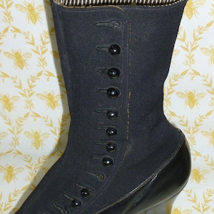 Antique Boots Victorian Edwardian Button Boots Womens Leather Button ...