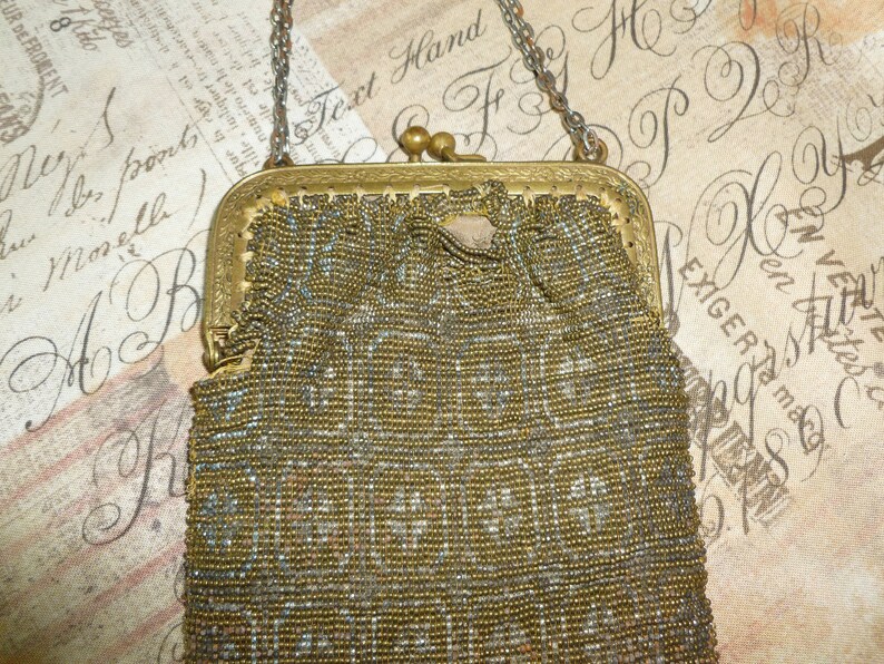 ANTIQUE EARLY 1900s Beaded Bag French Purse Vintage Handbag - Etsy