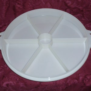 1960s Tupperware Lazy Susan Serving Tray With Lid Clear 6 Compartment ...