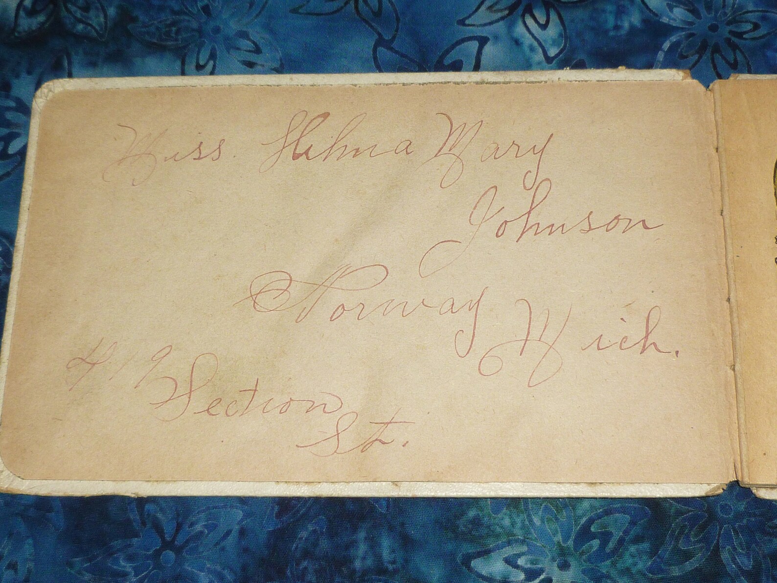 Antique Victorian Autograph Book-miss Hilma Mary Johnson of Norway ...