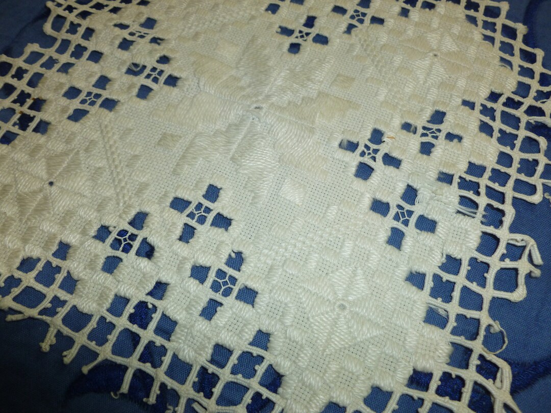Amazing Hardanger Lace Doily Antique Vintage NORWEGIAN Hardanger Lace ...