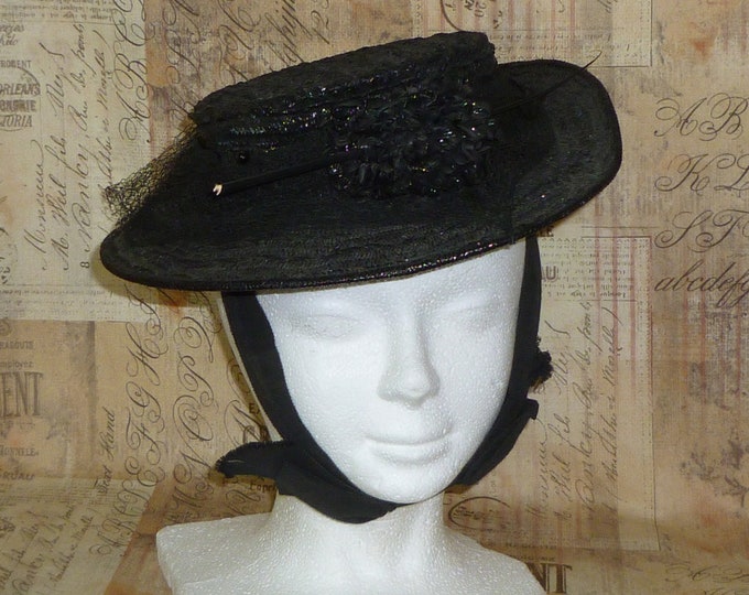Antique Straw Hat 1930s 1940s Veil Woven Straw Hat-stage Photo Prop - Etsy