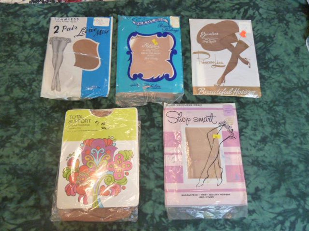 NOS Vintage SEAMLESS Garter Stockings Nylon Stockings Hosiery UNWORN - Etsy