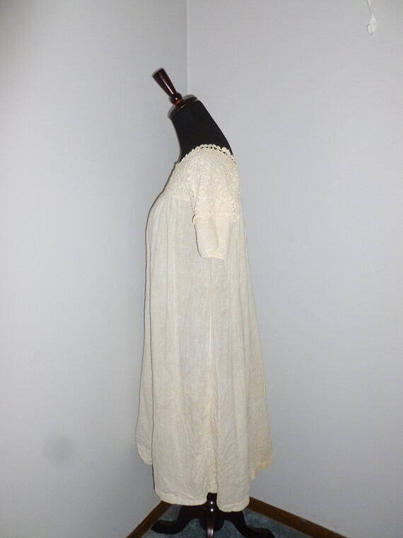 AMAZING Antique Edwardian Chemise Nightgown Petticoat… - Gem