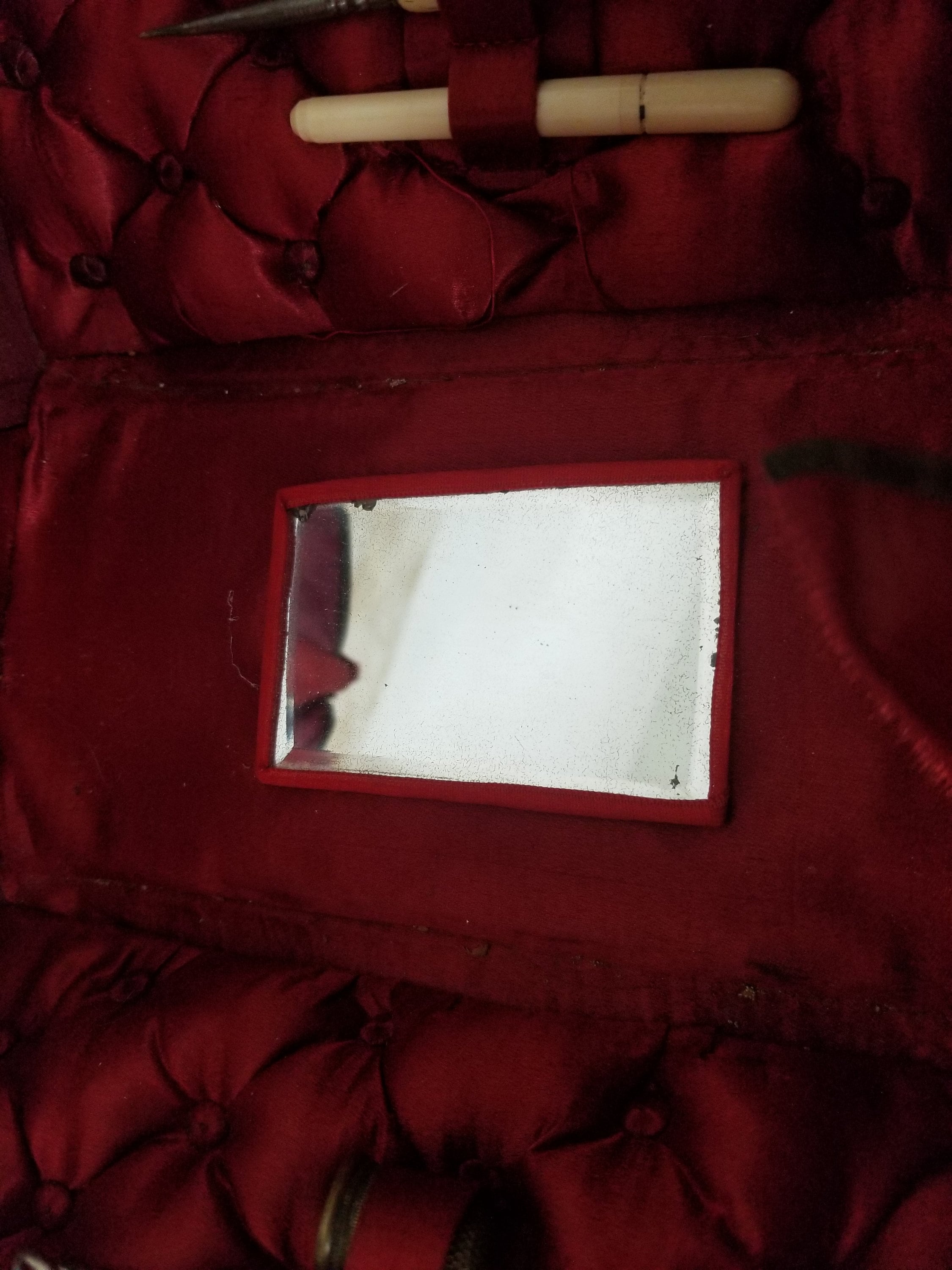 19c. Victorian Sewing Basket Antique Sewing Kit Velvet Box | Etsy