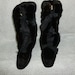 Antique Carriage Boots / Victorian Edwardian Boots Black Velvet Fur ...