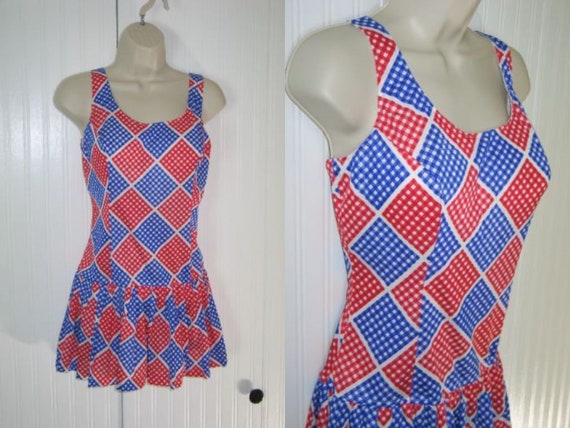 NOS-Vintage Bathing Suit 1960s 1970s One Piece Swims… - Gem