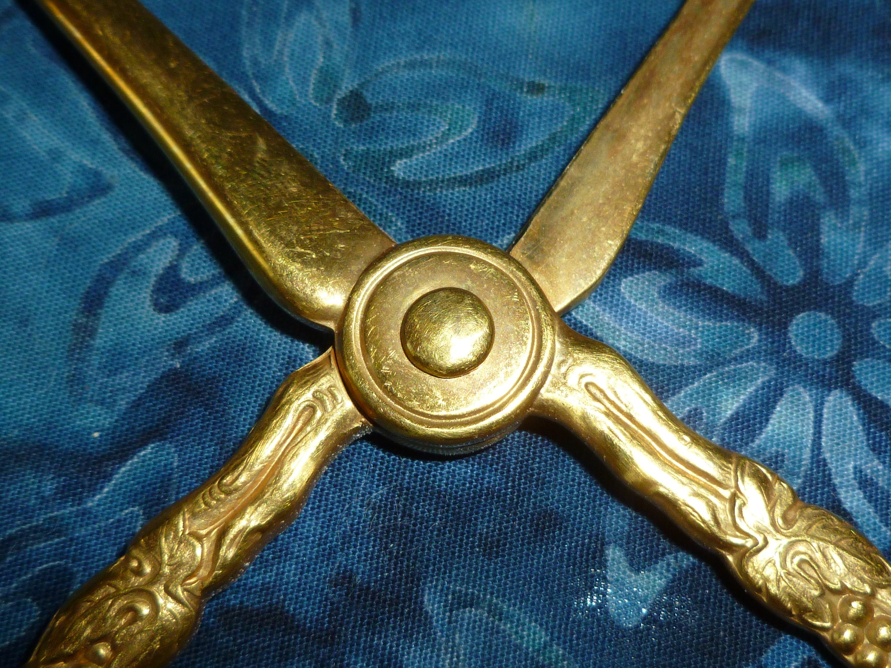 Antique Silver Plate Scissors Vintage Shears-sewing Scissors Embossed ...