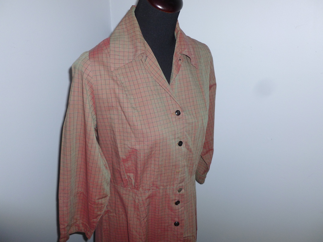 Antique Shift Dress C1930-1940s Irridescent Reddish Brown Green - Etsy