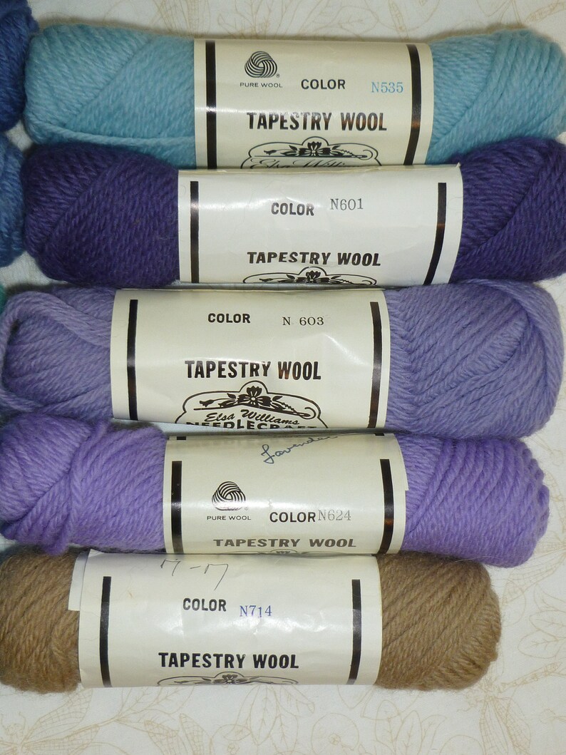 1 Needlepoint Wool Yarn -elsa Williams 100% Wool Crewel Yarn - 40 Yards ...