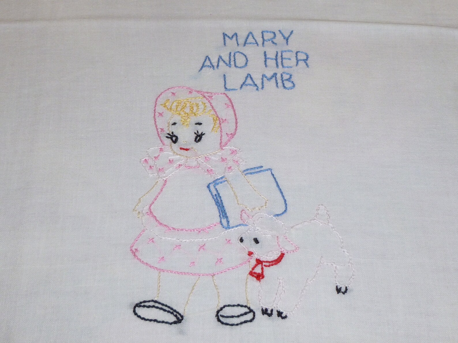 Choice of 1 Nursery Rhyme Embroidery Towel Vintage Kitchen Flour Sack ...
