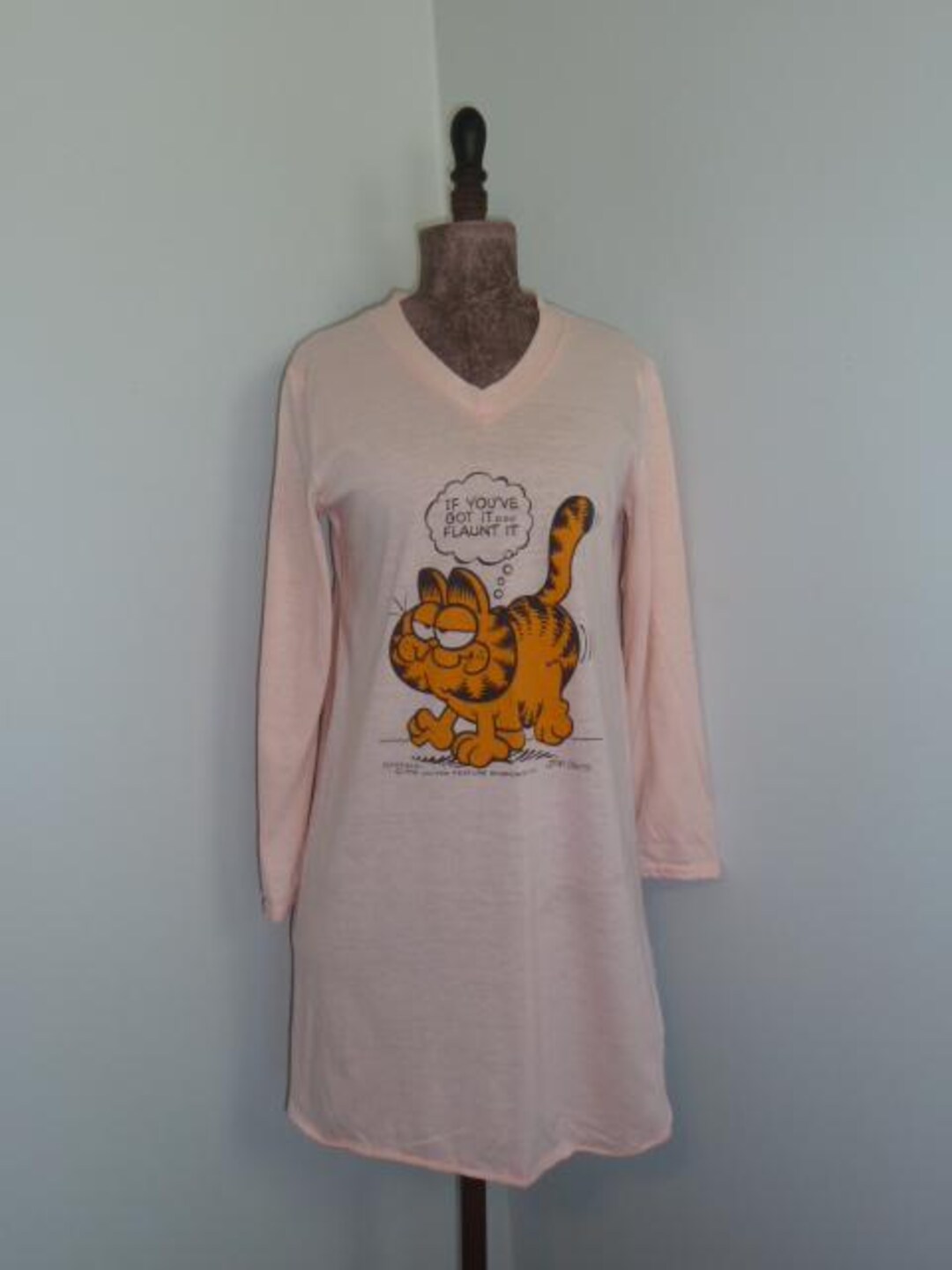 Vintage Nightgown GARFIELD the Cat C1978 Night Shirt Pajamas United ...