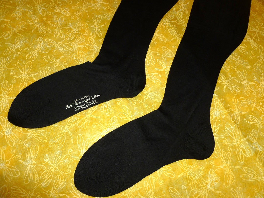HTF NOS 1900s Edwardian Garter Stockings Antique Black Flapper Cotton ...