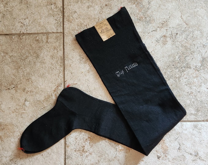 Vintage Hanes Silk Reflections Thigh Highs - Jet Black - Size CD ...