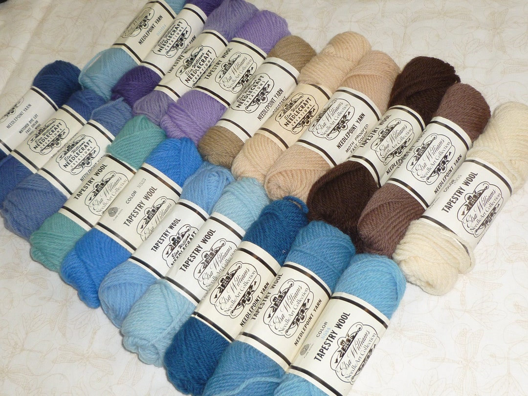 1 Needlepoint Wool Yarn -elsa Williams 100% Wool Crewel Yarn - 40 Yards ...