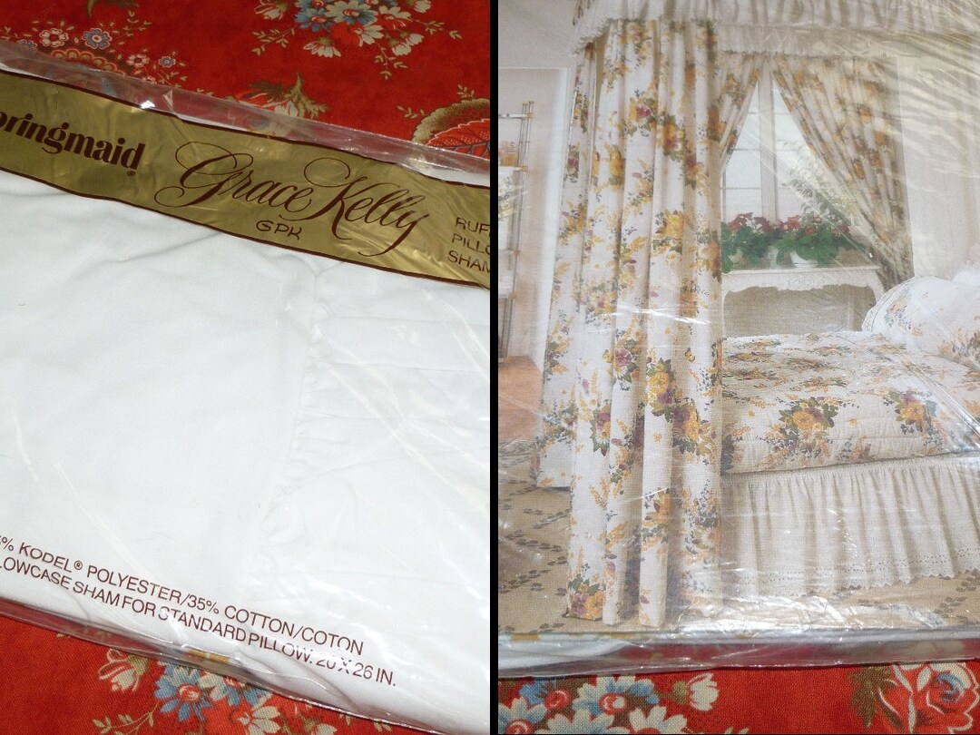 NOS Springmaid GRACE KELLY Pillowcase Sham Standard Floral Butterfly ...