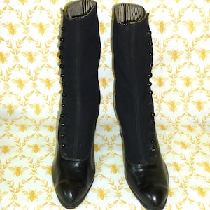 Antique Boots Victorian Edwardian Button Boots Womens Leather Button ...
