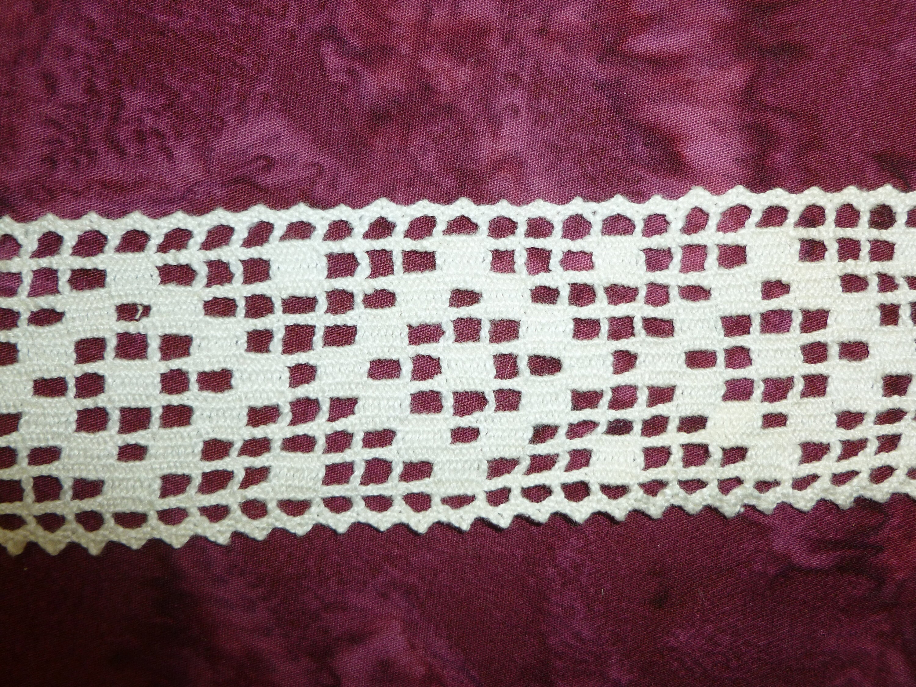 Antique Crochet Lace Trim Filet Lace 80 Inches 2" Wide Antique Sewing ...